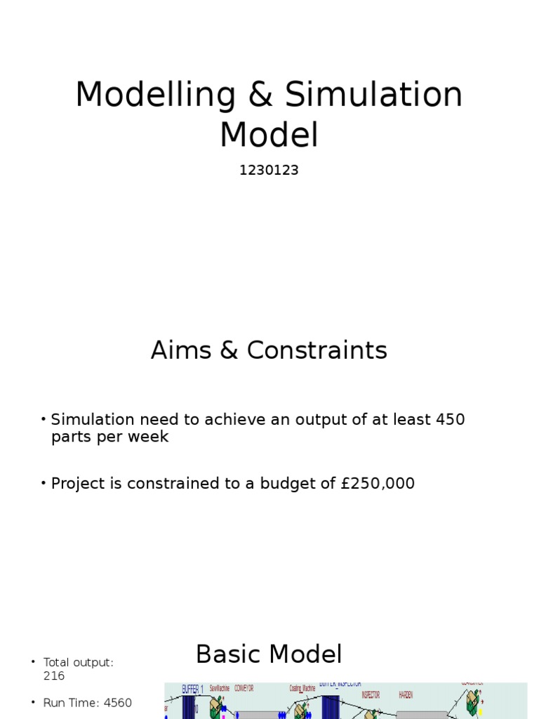 Simulation Model for Production Optimization | PDF