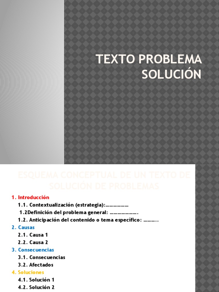 Texto Problema Solucion | PDF | Acción (filosofía) | Sicología