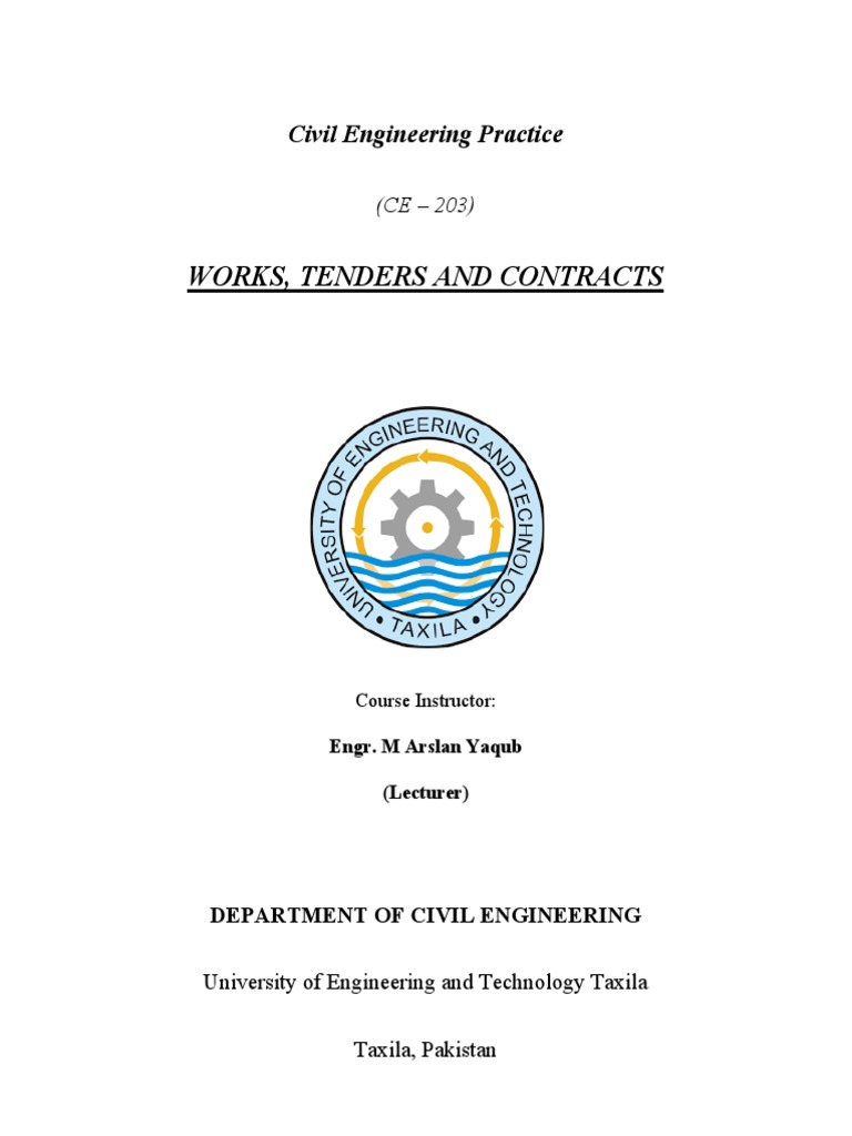 Tender (Notes) PDF | PDF | Specification (Technical Standard) | Arbitration