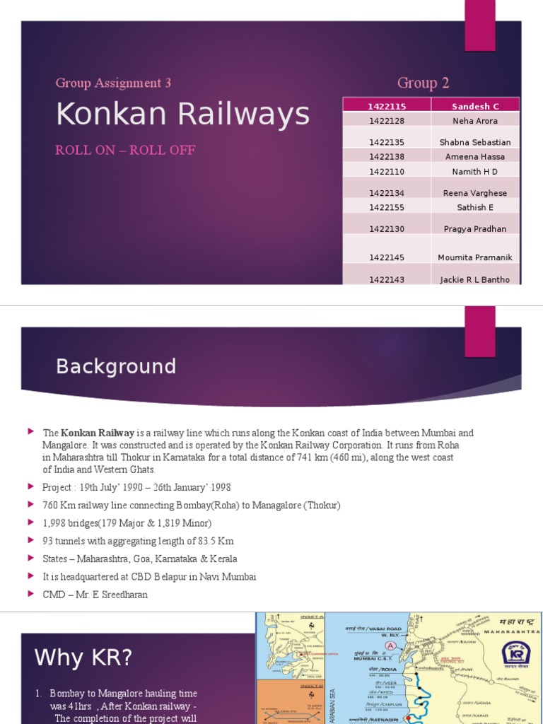 Konkan Railways | PDF | Rail Transport | Rail Freight Transport