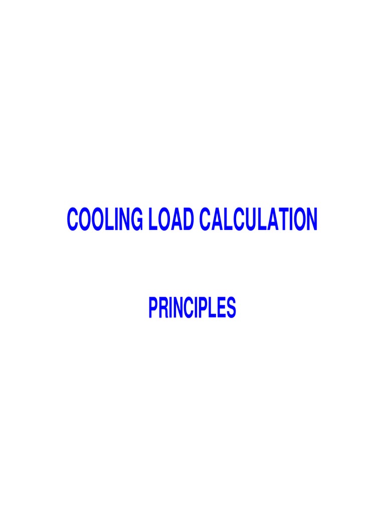 Cooling Load Calculation | PDF | Heat Transfer | Heat