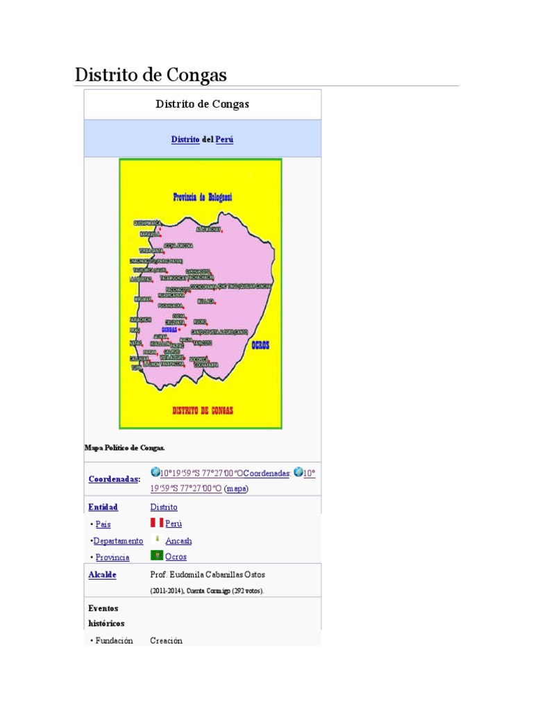 Perfil del distrito de Congas en Ancash, Perú | PDF | Cocina ...