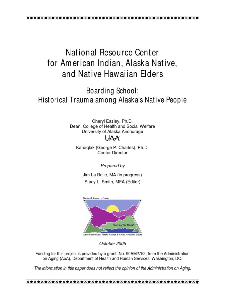 Boarding School Historical Trauma Among Alaska's Native People | PDF | Native Americans In The ...