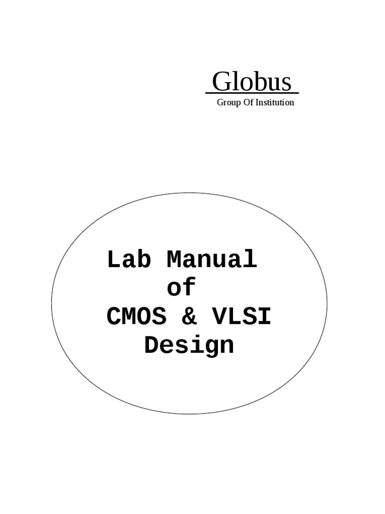 Globus: Lab Manual of Cmos & Vlsi Design | PDF | Vhdl | Electronic Design