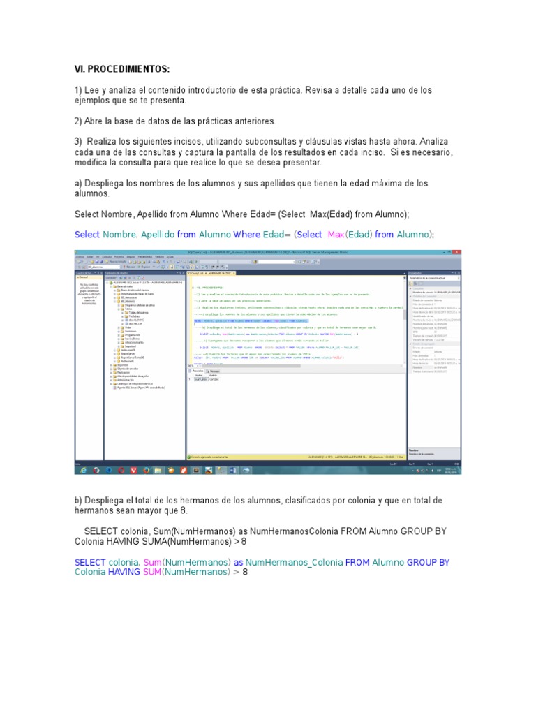 Practica 4 SQL | PDF | SQL | Bases de datos