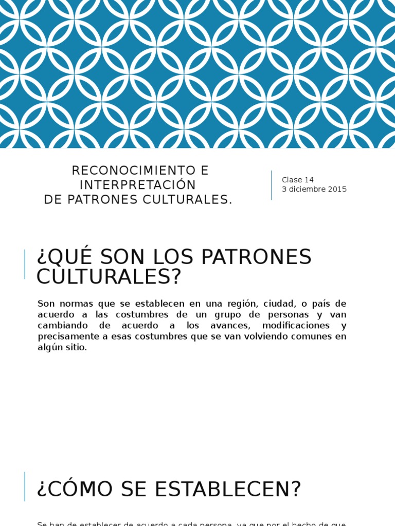 Patrones Culturales | PDF | Estilo de vida
