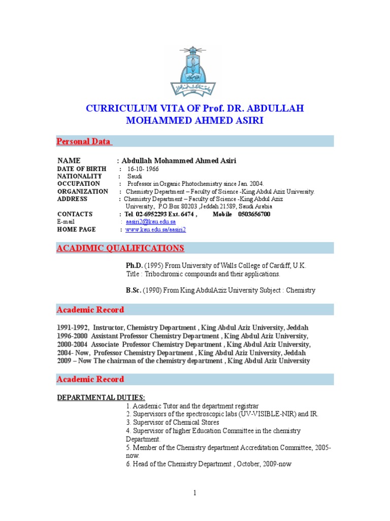 CV | Ultraviolet | Abdullah Of Saudi Arabia