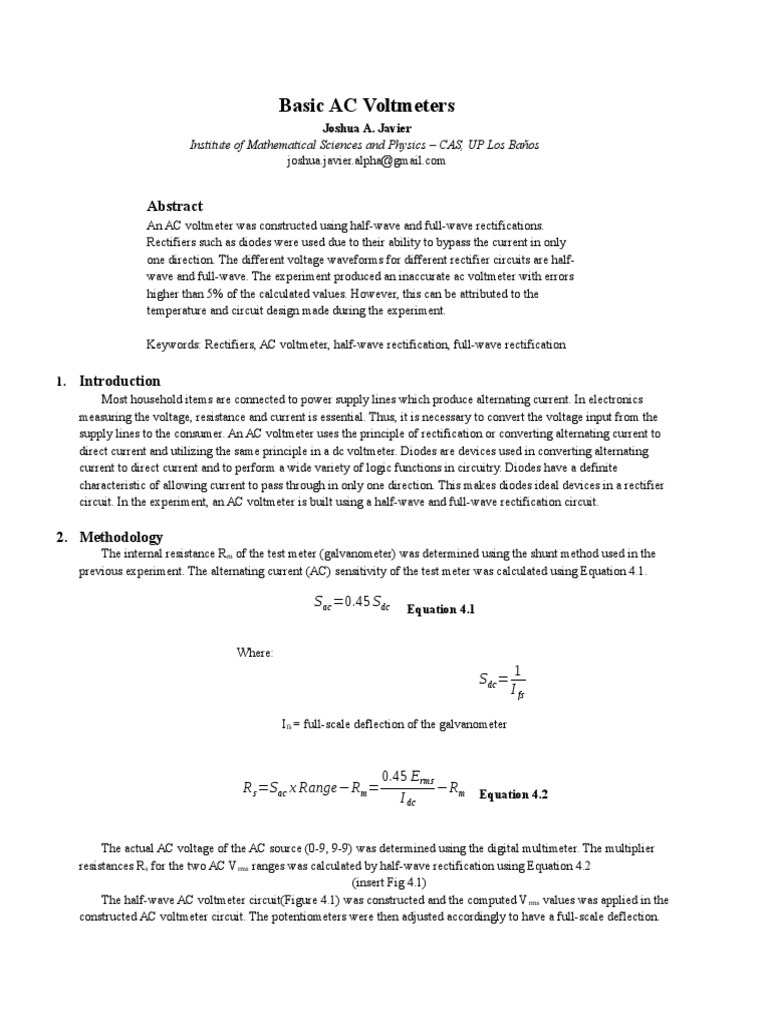 Aphy 101 Exer 4 | Download Free PDF | Rectifier | Diode