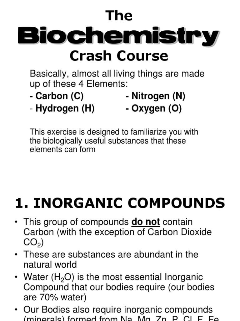 The Biochemistry Crash Course | PDF | Carbohydrates | Fat