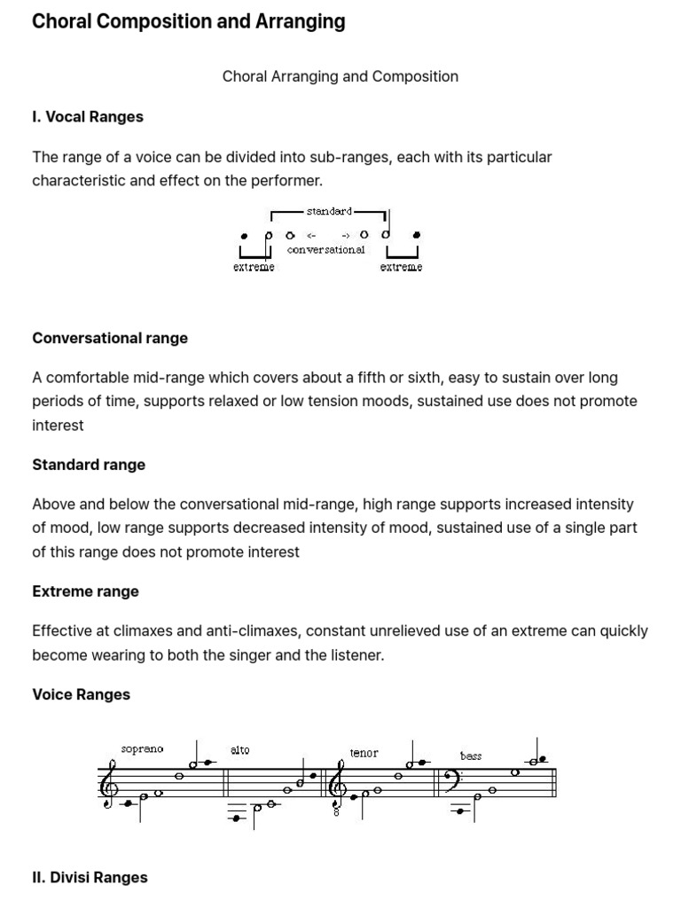 Choral Composition and Arranging | Singing | Music Theory