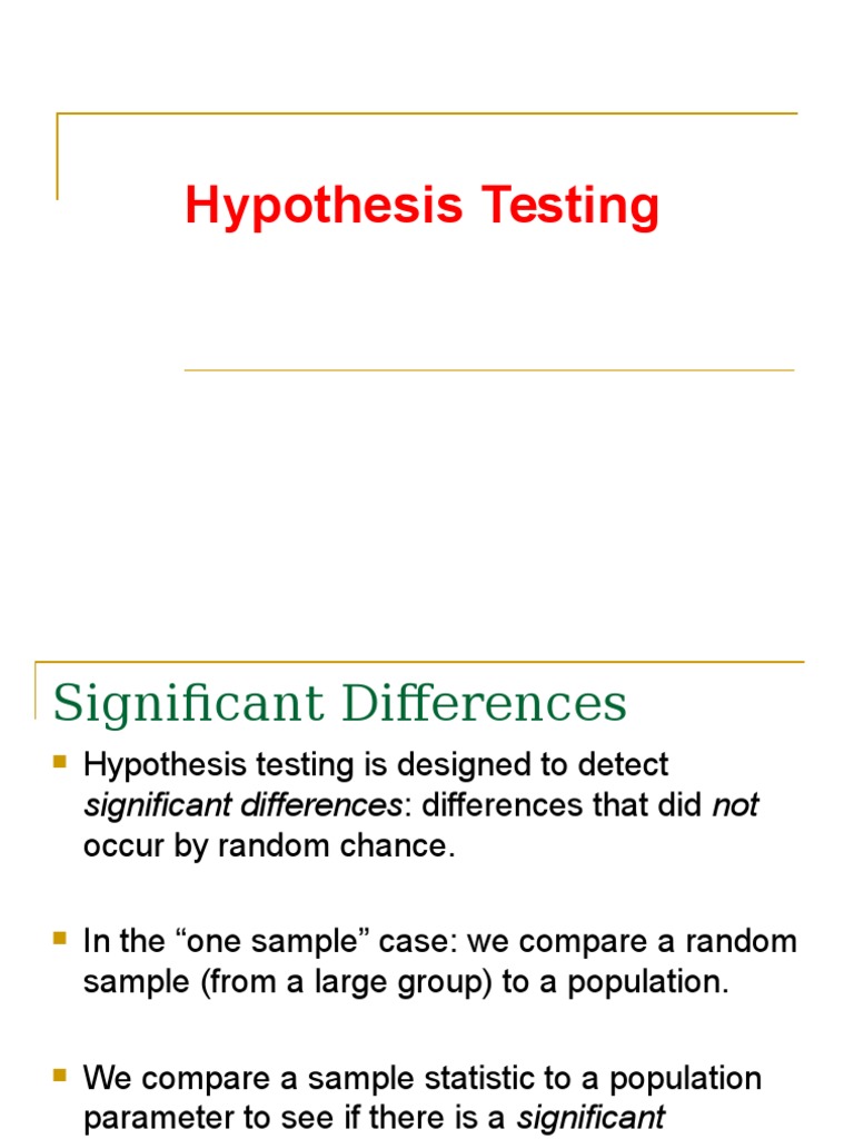Hypothesis Testing Pdf Type I And Type Ii Errors Statistical Hypothesis Testing 