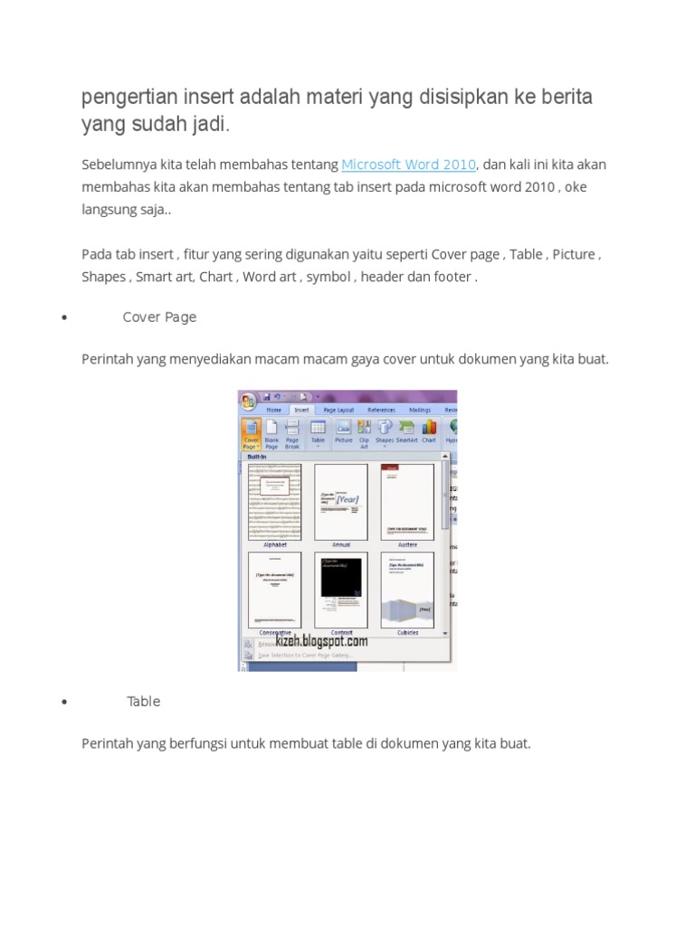Pengertian Insert Adalah Materi Yang Disisipkan Ke Berita Yang Sudah ...