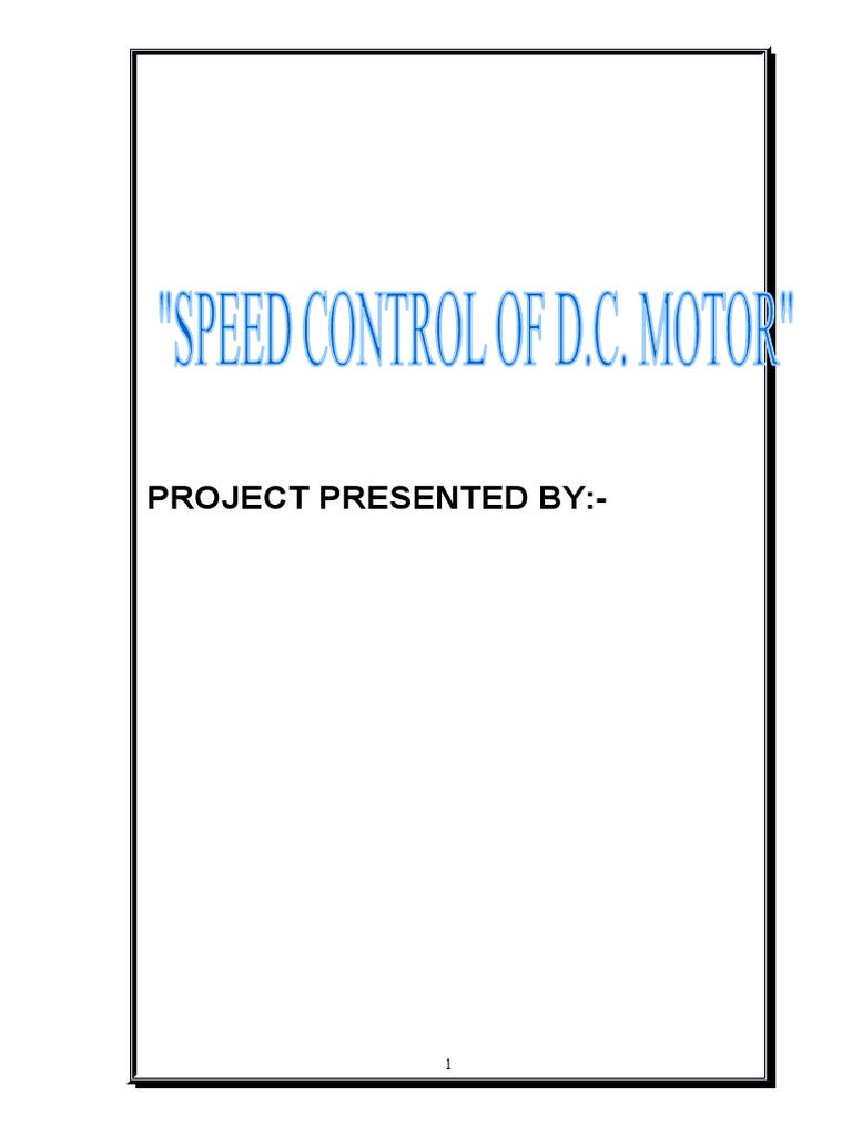 Sequential Timer For DC Motor Control | PDF | Modulation | Electronic ...