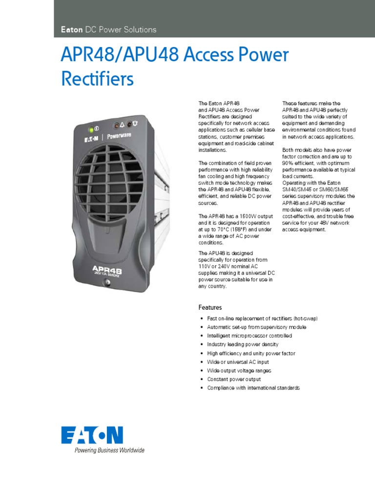 Apr48 Apu48 e Letter | PDF | Rectifier | Direct Current