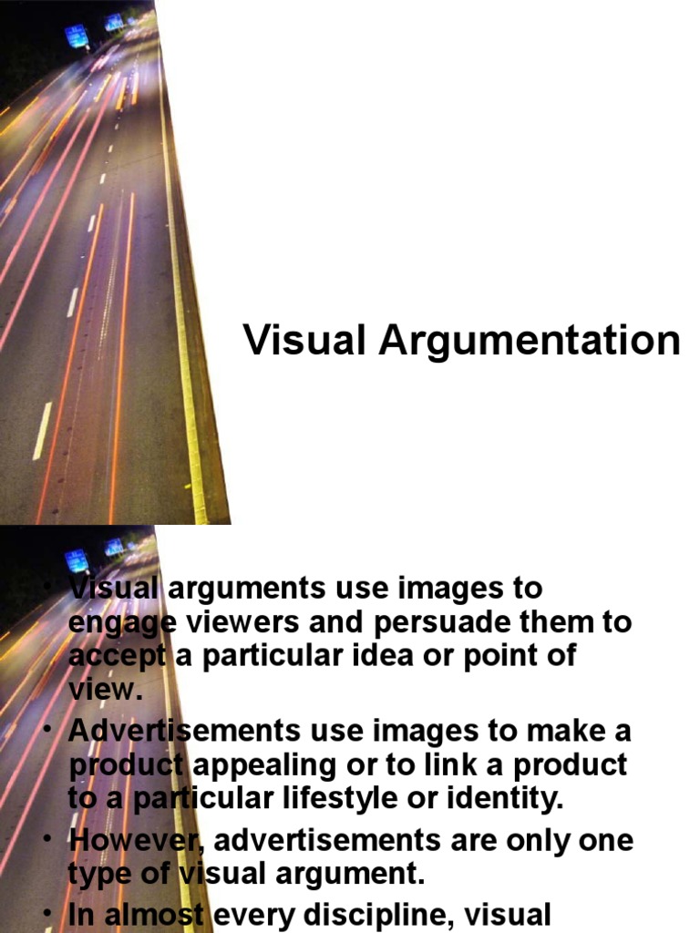 Visual Argumentation Slides | PDF | Argument | Persuasion
