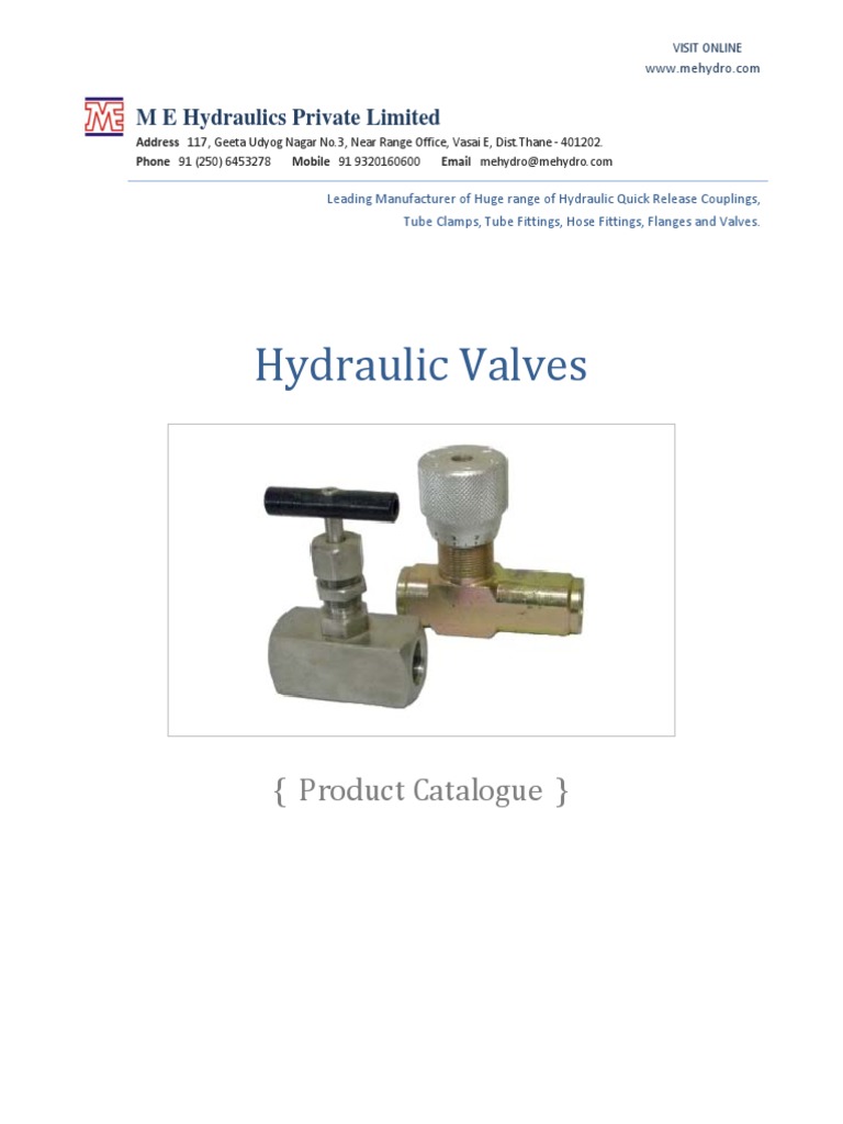 ME Valve - Catalogue | PDF | Valve | Machines
