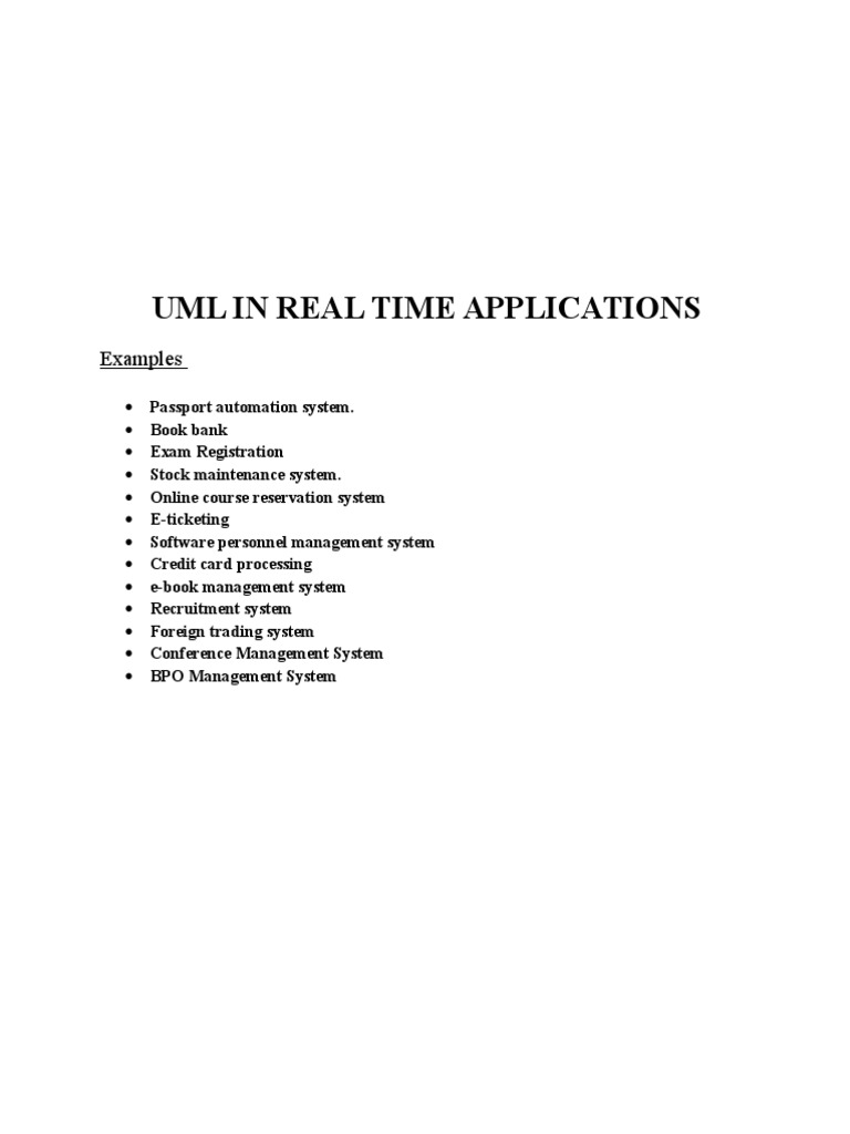 UML Applications in Real-Time Systems | PDF