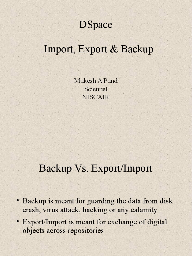 Dspacebackup | PDF | Backup | Computer File