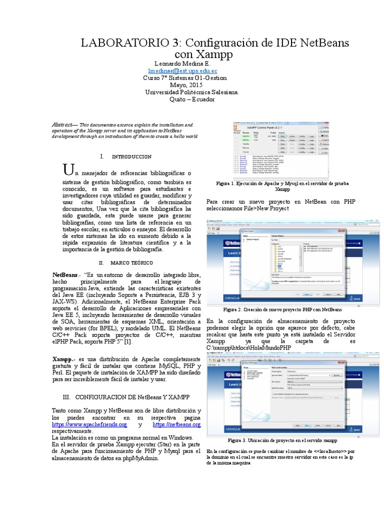 Xampp y Netbeans | PDF | Frijoles Netos | Aplicaciones y software