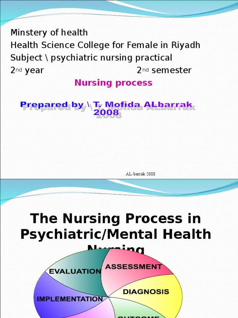 Psychiatric Nursing Process | PDF | Psychiatry | Psychiatric And Mental ...
