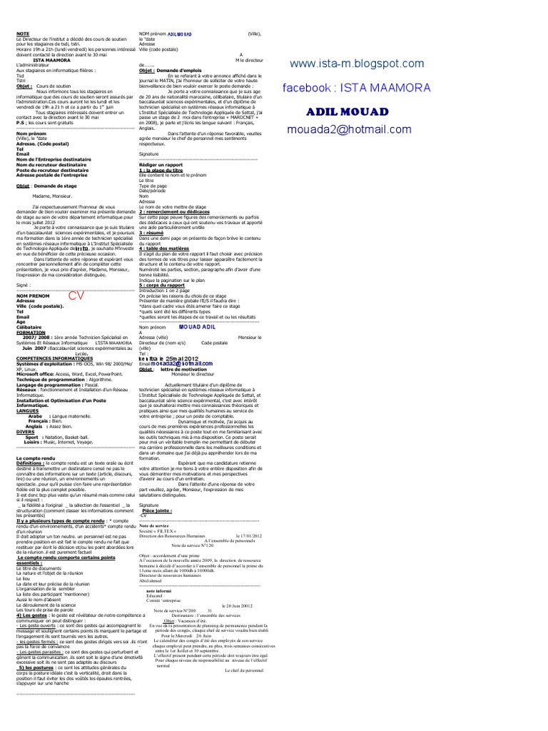 Cours de Soutien Gratuits pour Stagiaires TSDI/TSTRI | PDF | Informatique | Microsoft Excel