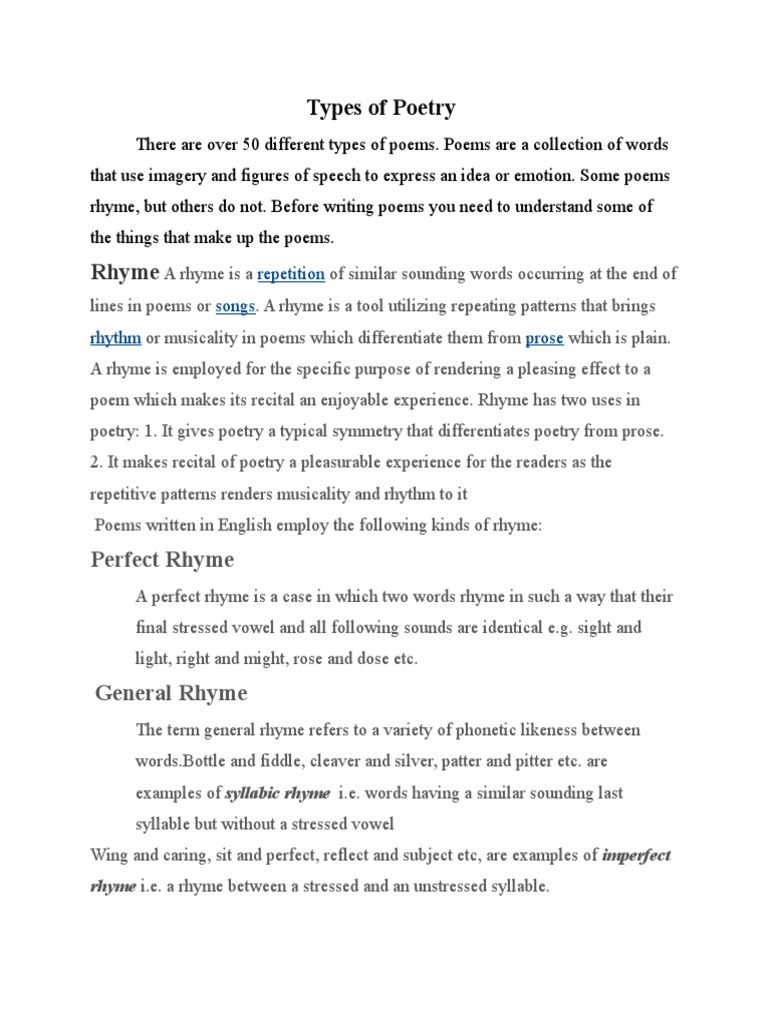 Poetry Packet | PDF | Metre (Poetry) | Prose