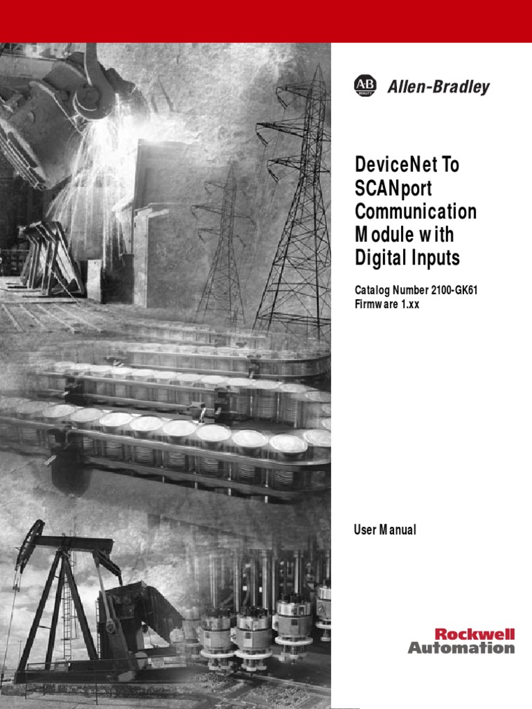 Scanport DeviceNet 2100 GK61 | PDF | Electrical Connector | Programmable Logic Controller