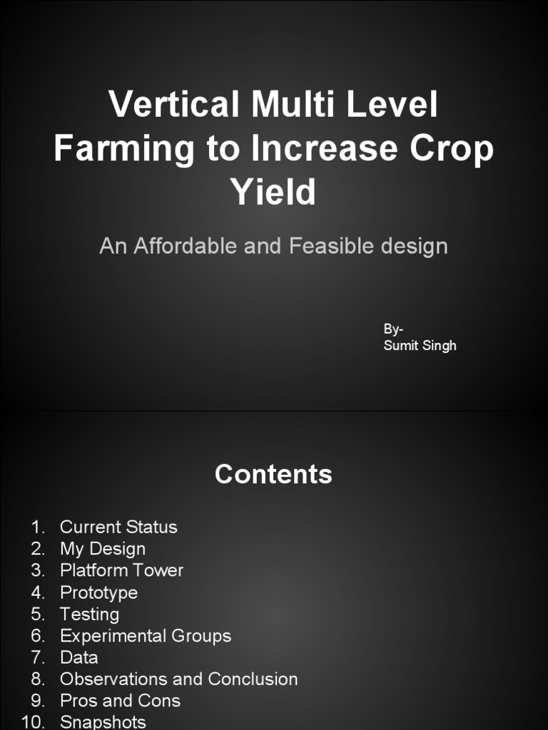 Affordable Multi-Level Farming Design | PDF | Wheat | Tillage
