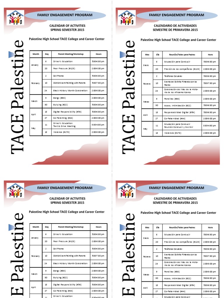 Phs-Calendar of Activities-Spring Semester 2016 | PDF | Cooking, Food ...