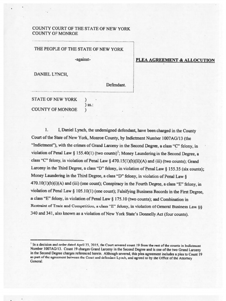Lynch Plea Agreement | PDF