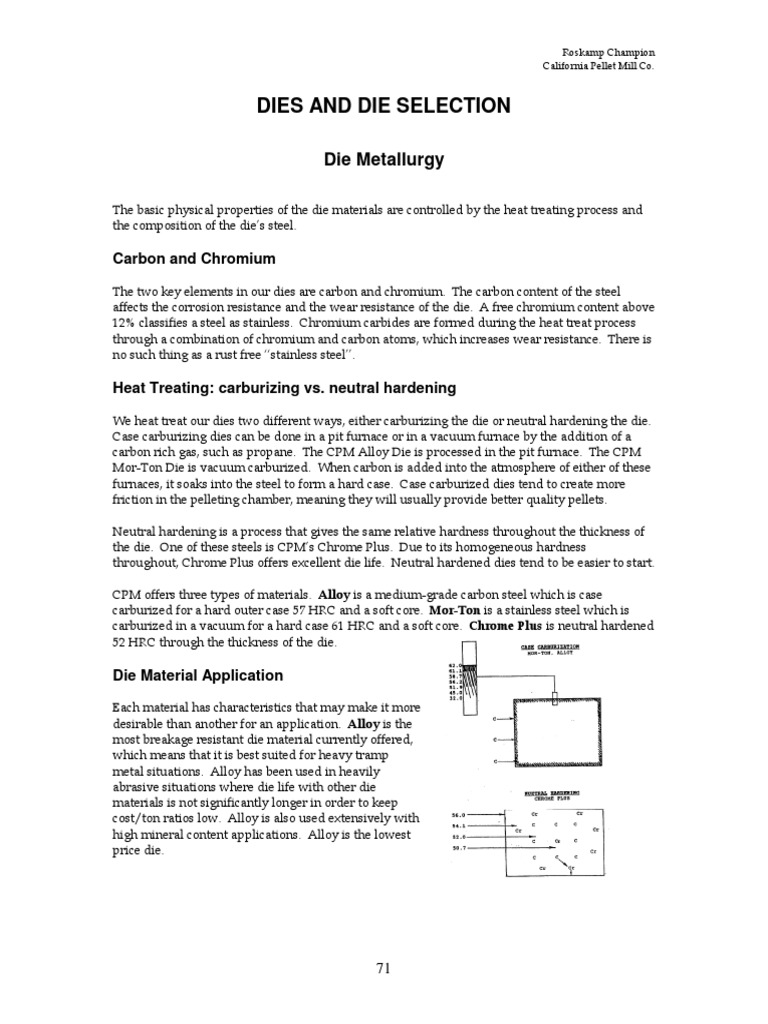 Dies and Die Selection | PDF | Heat Treating | Steel