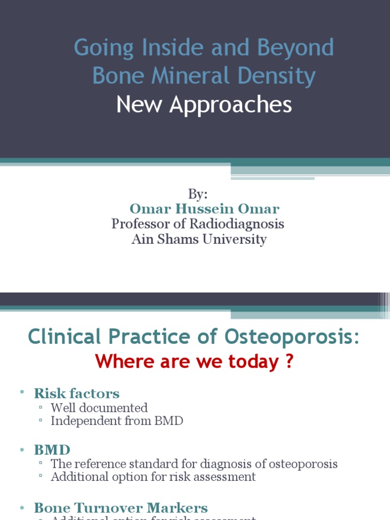 Going Inside and Beyond BMD (2) PART 1 DR Omar | PDF | Osteoporosis ...