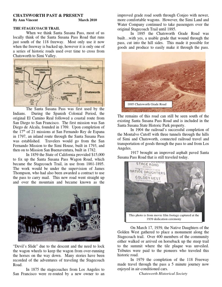 Stagecoach Trail - Ann CHS | PDF | Transport | Road Transport
