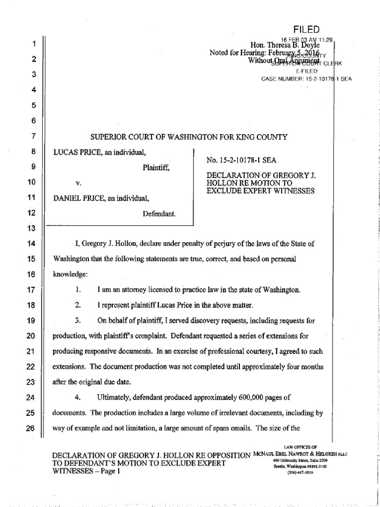 Declaration of Gregory Hollon | PDF