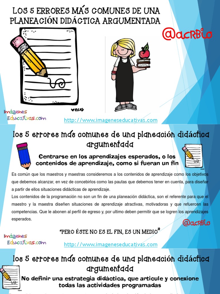 Los 5 Errores Mas Comunes de Un Planeación Didáctica Argumentada | PDF ... Los 5 Errores Mas Comunes de Un Planeación Didáctica Argumentada | PDF ...