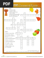 6th Grade Fall Crossword | PDF