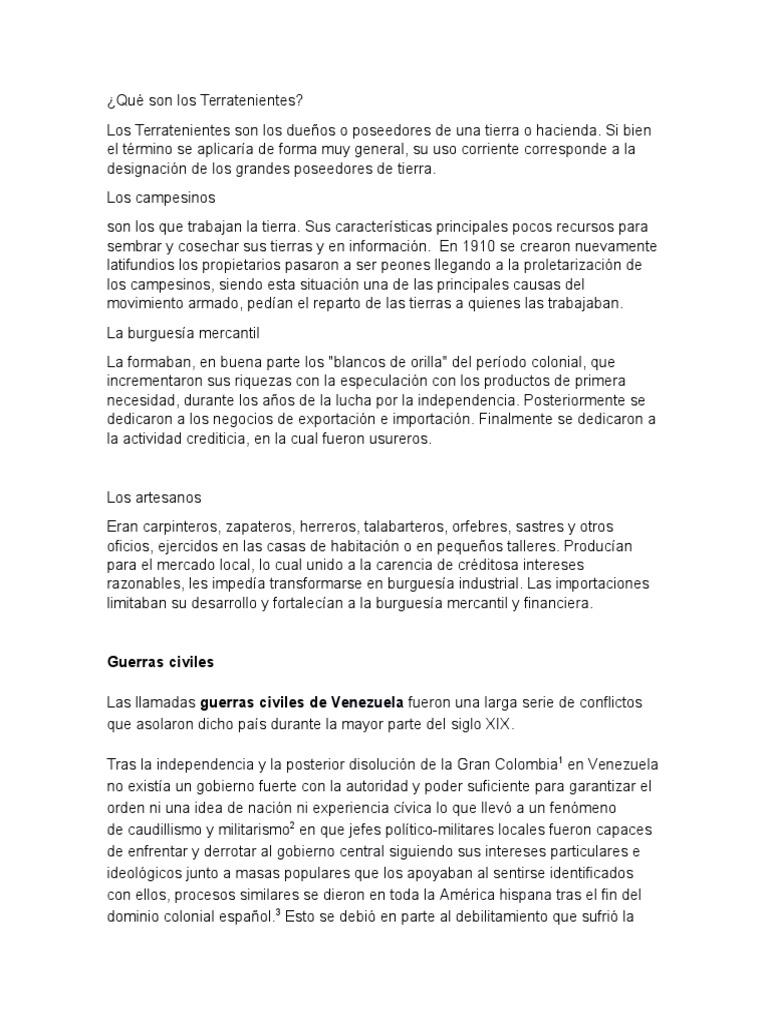 Qué Son Los Terratenientes | PDF | Venezuela | Agitación