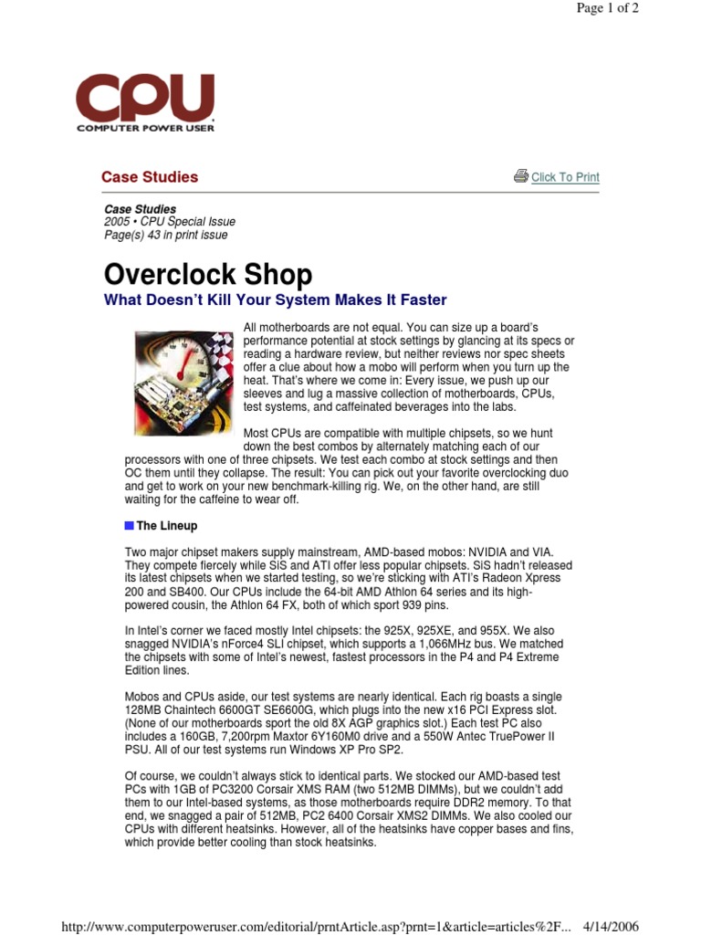 Overclock Shop: Case Studies | Download Free PDF | Advanced Micro ...