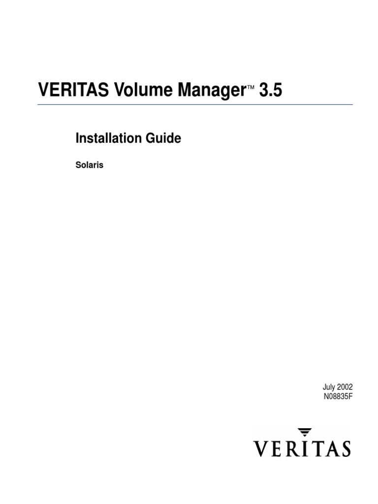 VERITAS Volume Manager 3.5: Installation Guide | PDF | Command Line ...