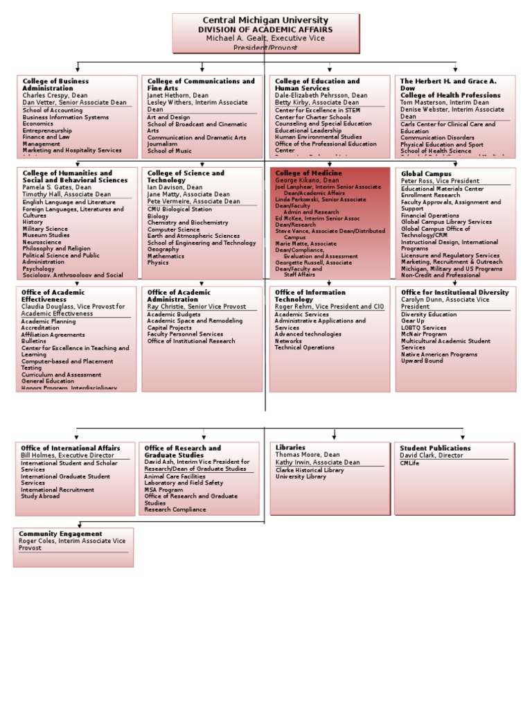 Central Michigan University: Michael A. Gealt, Executive Vice President ...