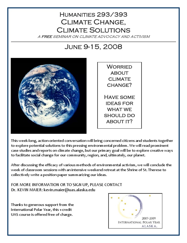 Climate Change Solutions Seminar 2008 | PDF | Science & Mathematics