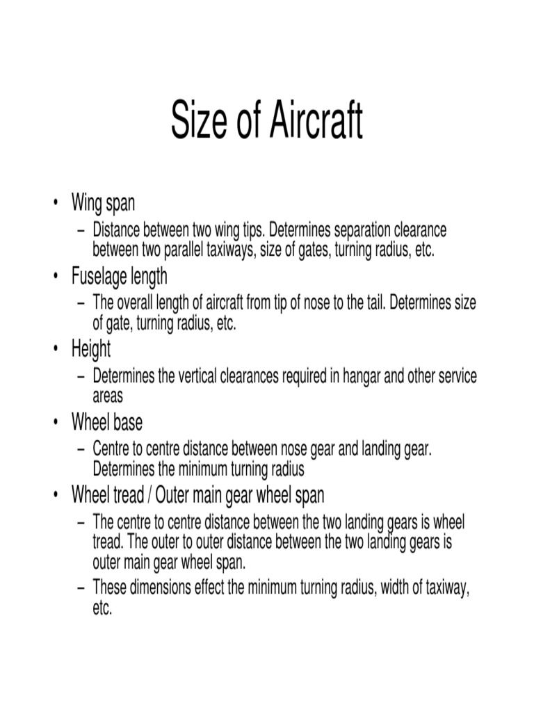 Lecture 3 Size of Aircraft | PDF | Payload | Landing Gear