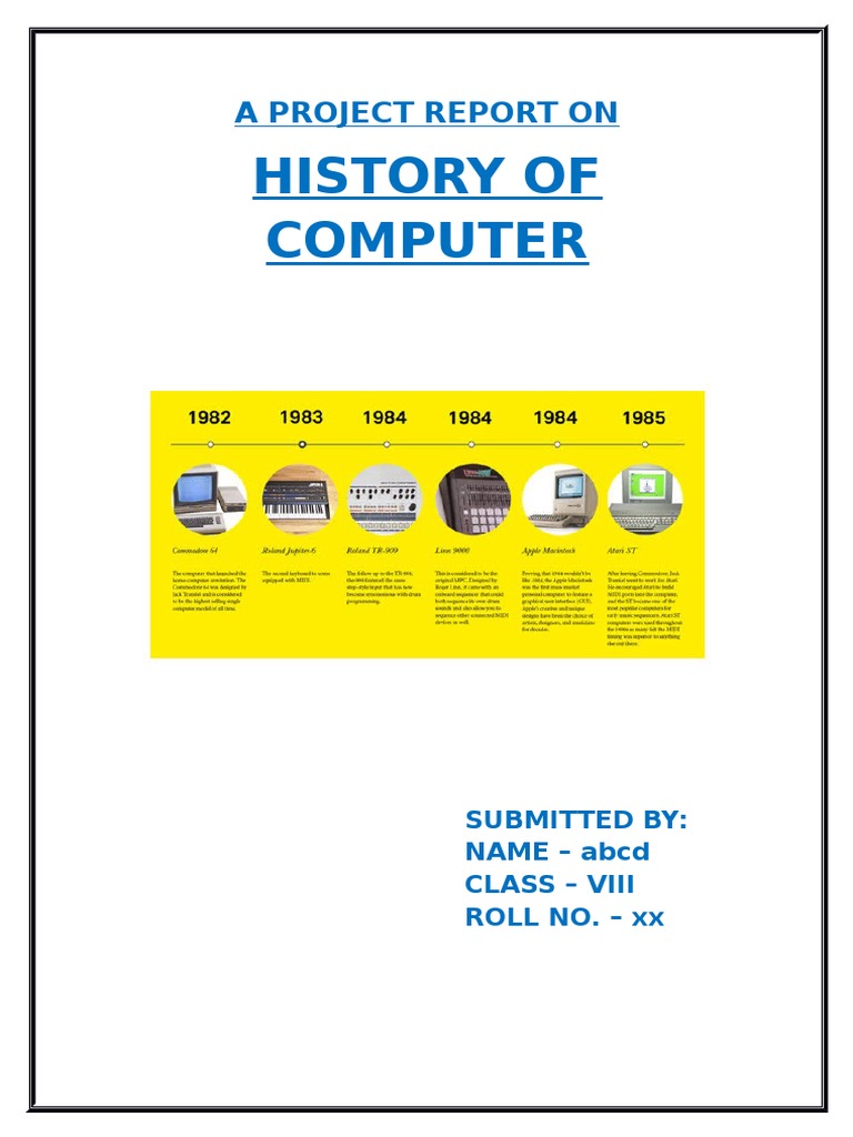 A Project Report On History of Computer | PDF | Sexually Transmitted ...