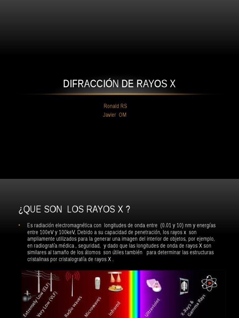 Difracción de Rayos X | PDF | Cristalografía de rayos X | Rayo X