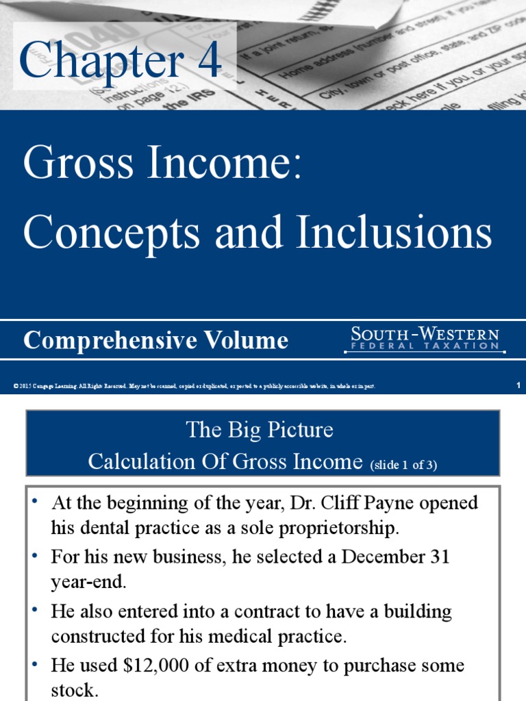Gross Income: Concepts and Inclusions: Comprehensive Volume | PDF ...