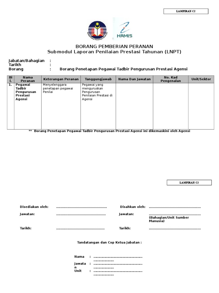 contoh borang lnpt - Cameron Miller