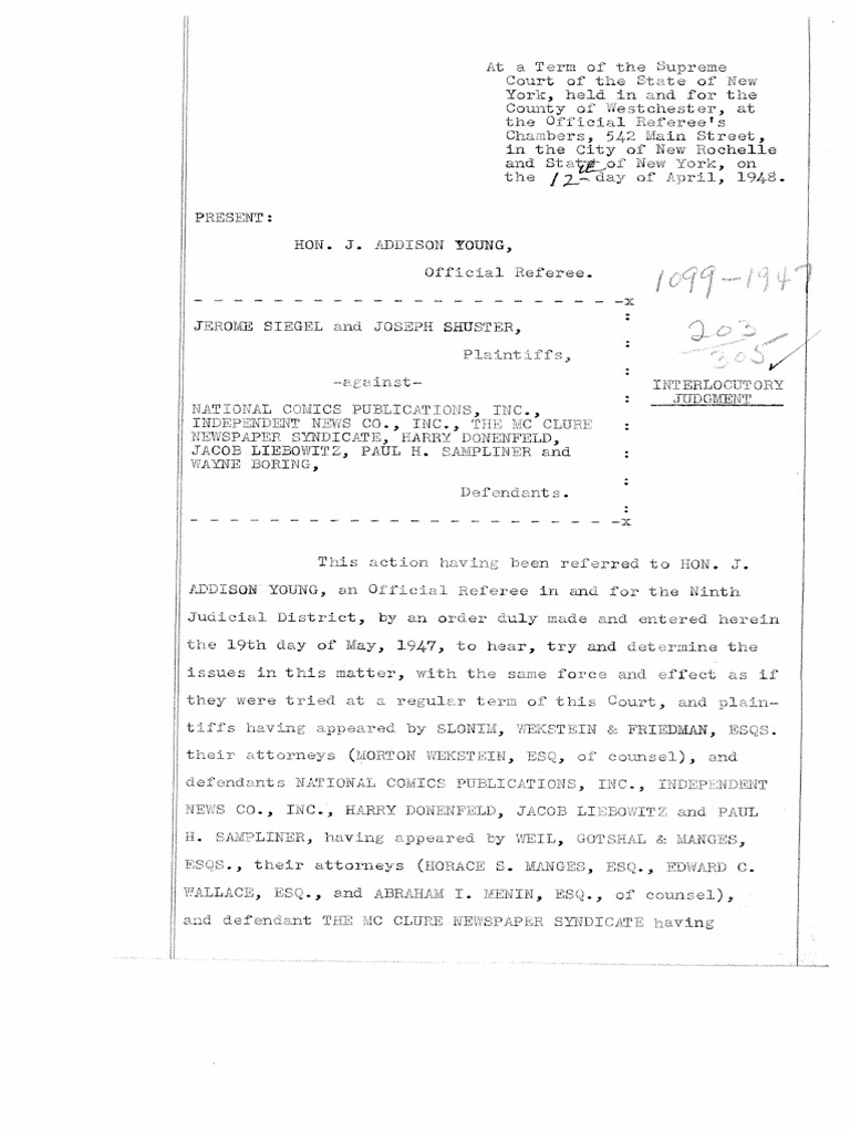 Young 1948 Interlocutory Judgment | PDF