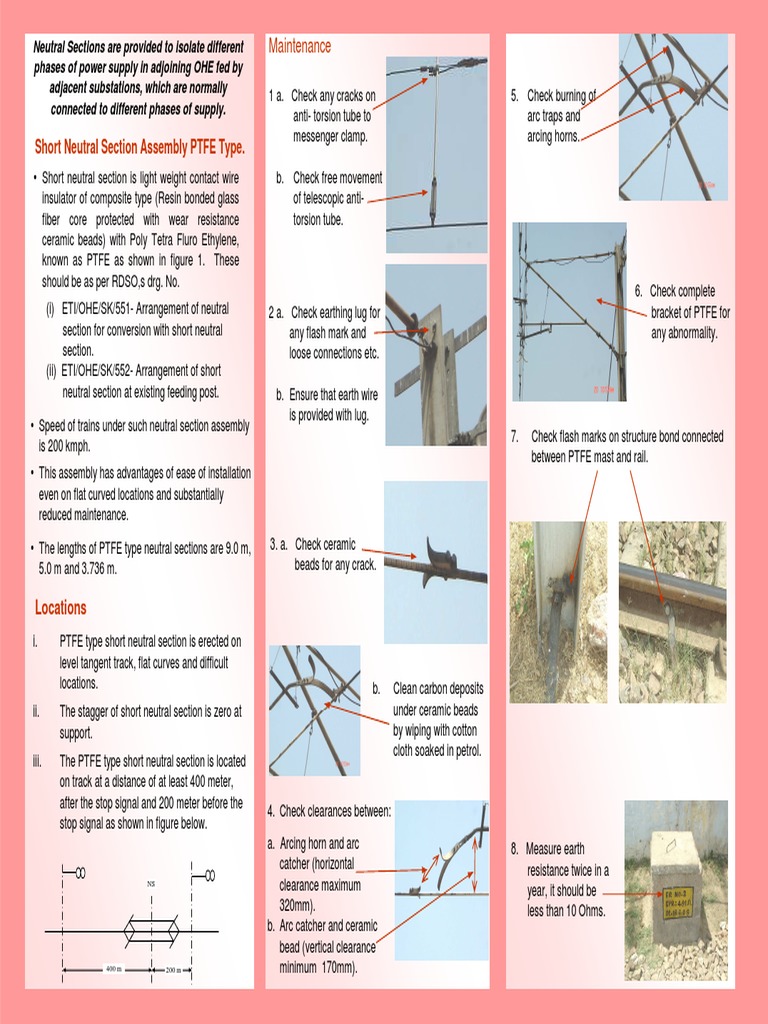 Pamphlet On Neutral Section Maintenance-Eng | PDF | Insulator ...