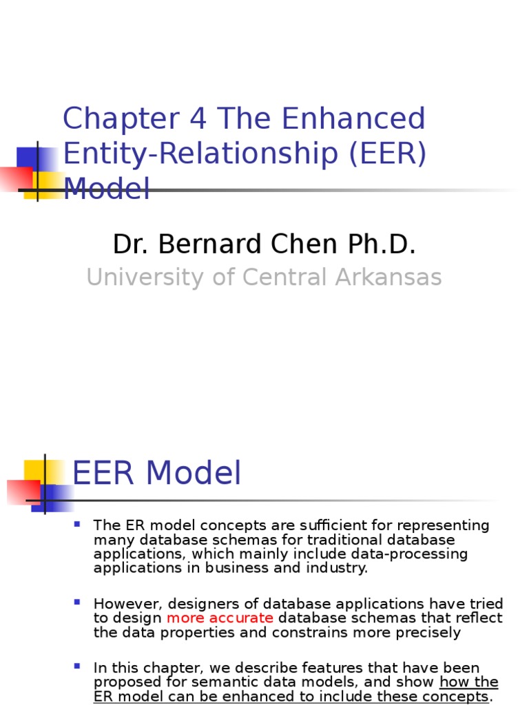 The Enhanced Entity Relationship Eer Model Pdf Inheritance Object Oriented Programming