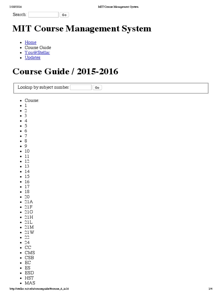 MIT EECS Course Listings | PDF | Massachusetts Institute Of Technology ...